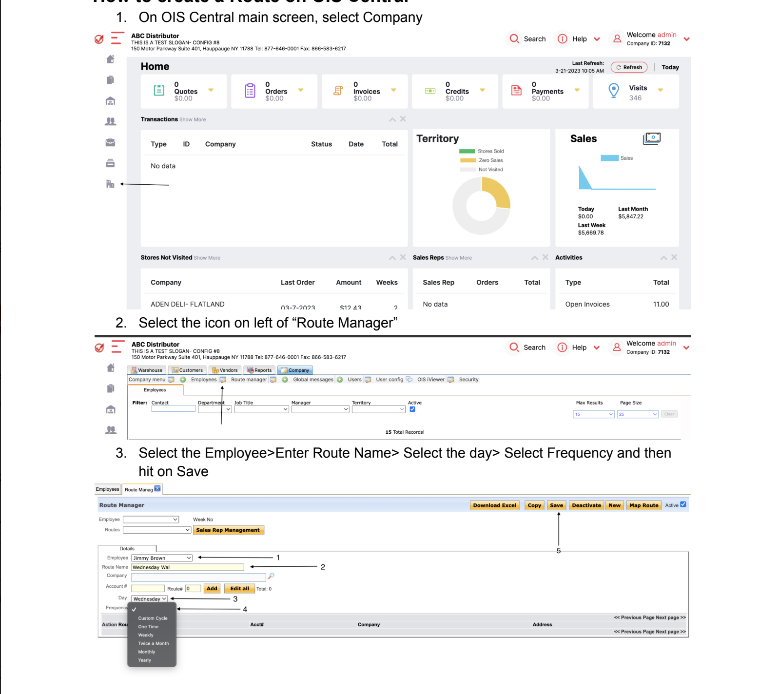 How to create a Route on OIS Central – OIS Support