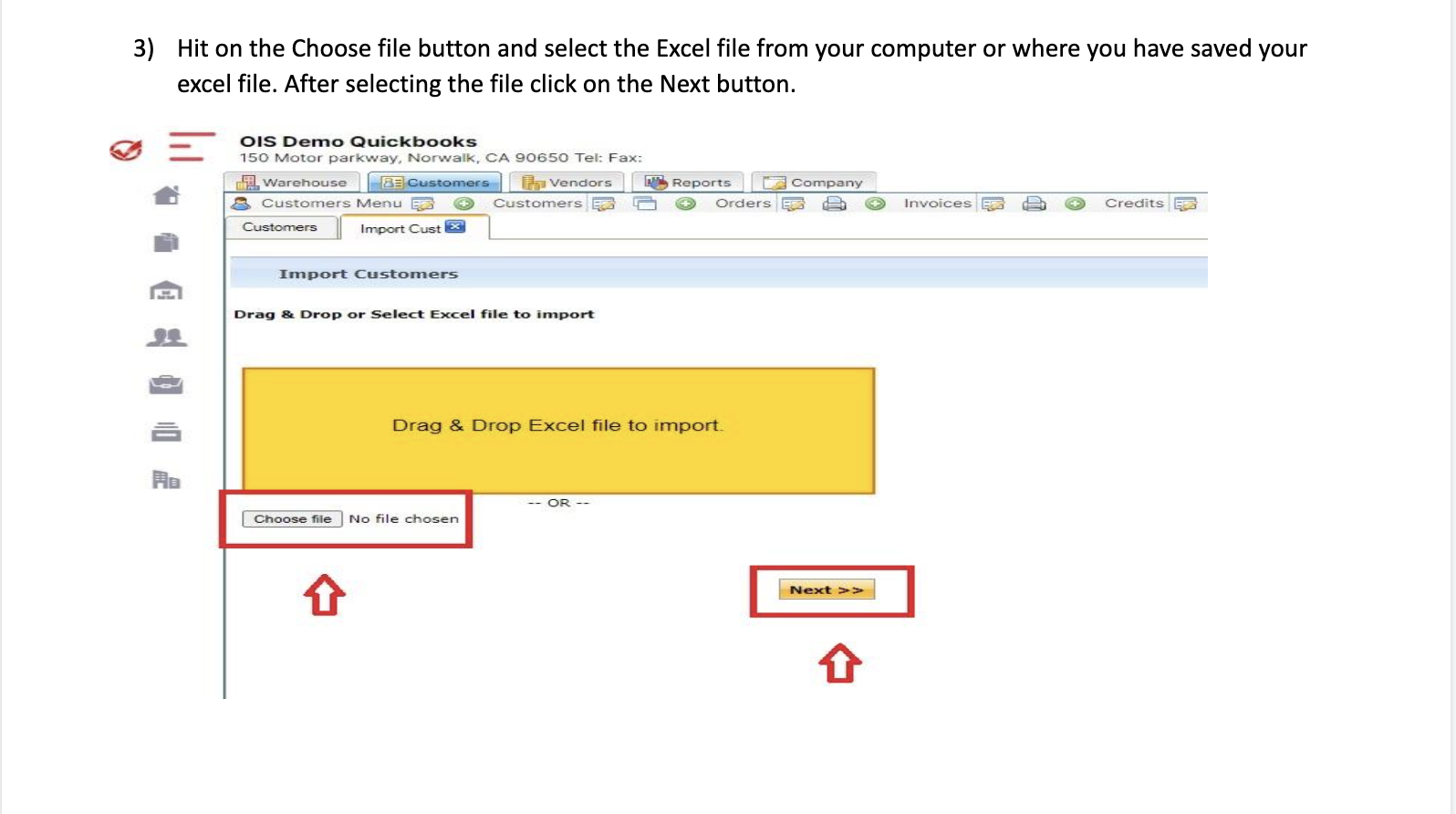 How To Import A List Of Customers From An Excel File OIS Support